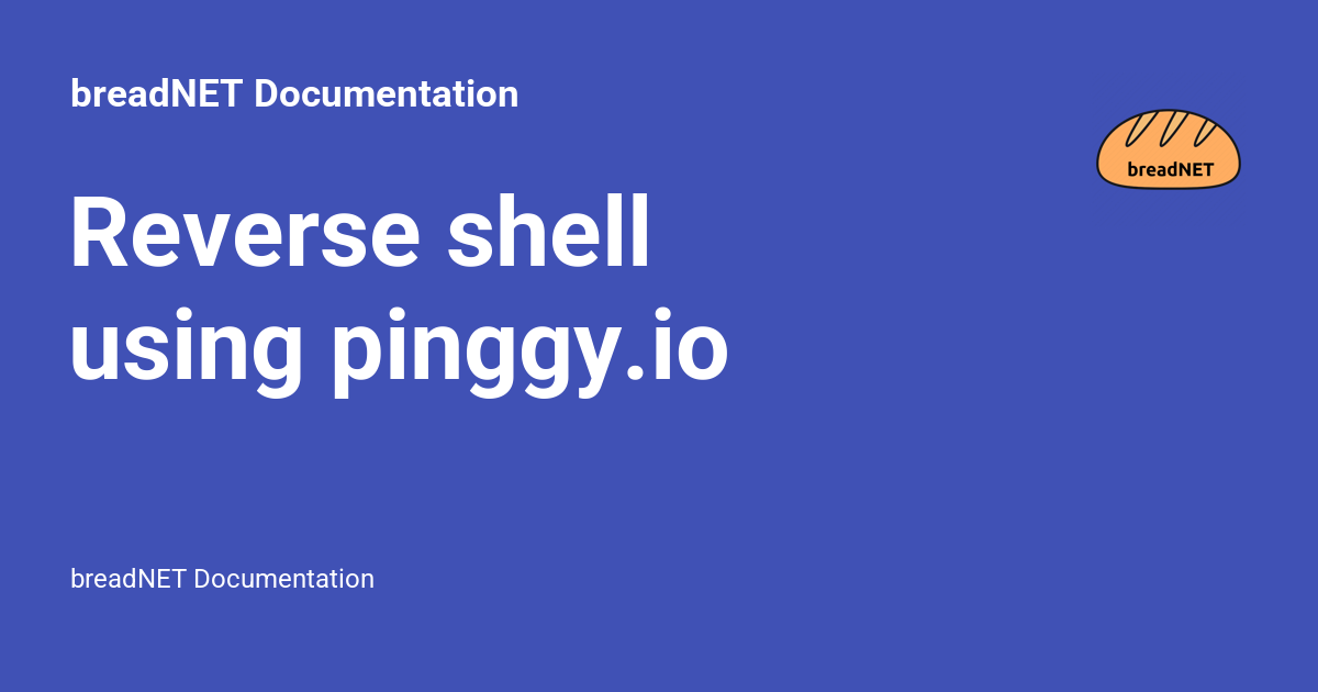 Reverse shell using pinggy.io - breadNET Documentation
